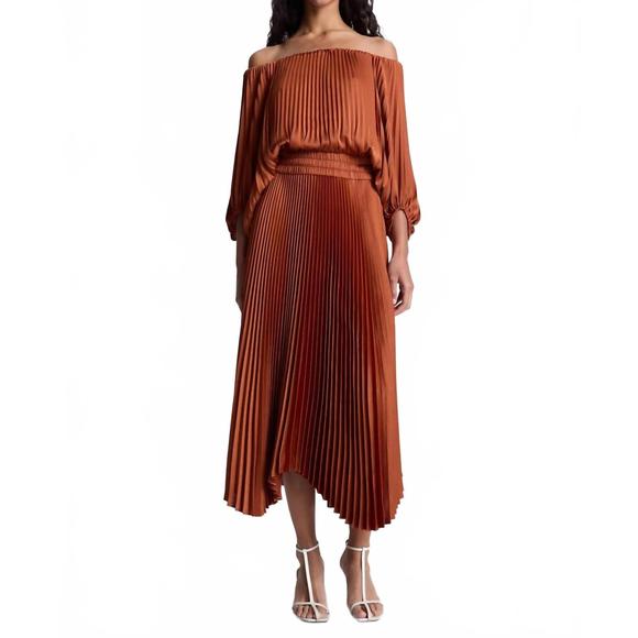 A.L.C. | Dresses | New Alc Sienna Midi Dress In Red Rock | Poshmark